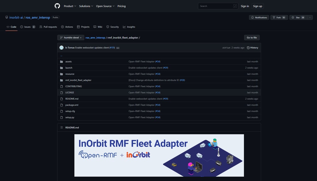Open source InOrbit RMF Fleet Adapter now available